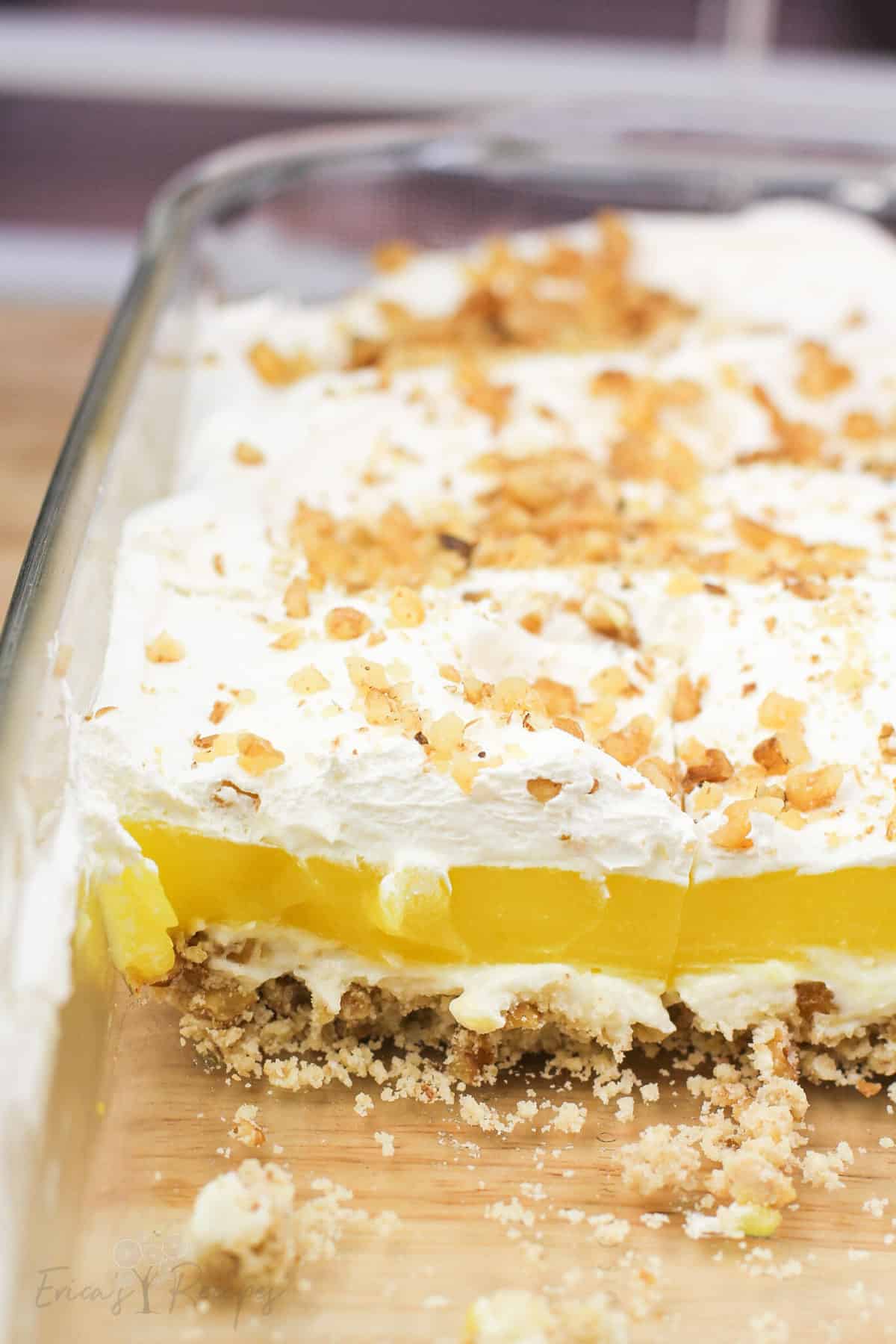 Lemon Delight – Erica's Recipes – layered lemon lush dessert