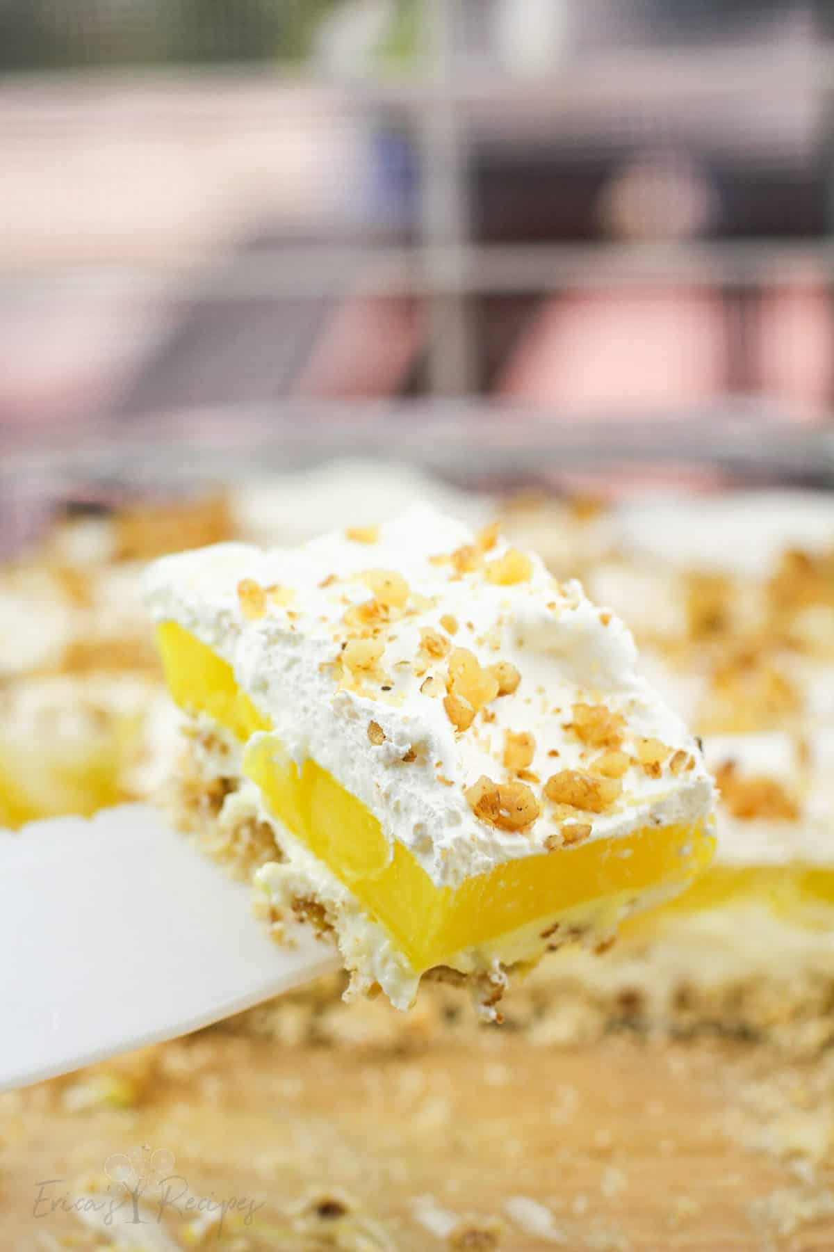 Lemon Delight – Erica's Recipes – layered lemon lush dessert