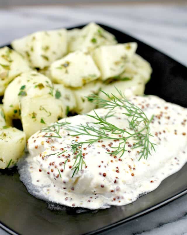 German Baked Cod in Mustard Cream – Erica's Recipes