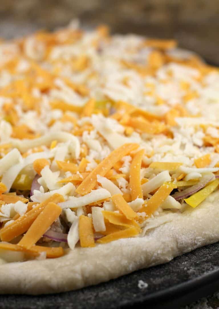Texas BBQ Pizza – Erica's Recipes – slow cooker bbq pulled pork pizza