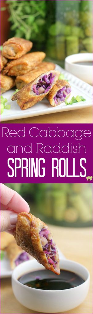 Red Cabbage and Radish Spring Rolls – Erica's Recipes