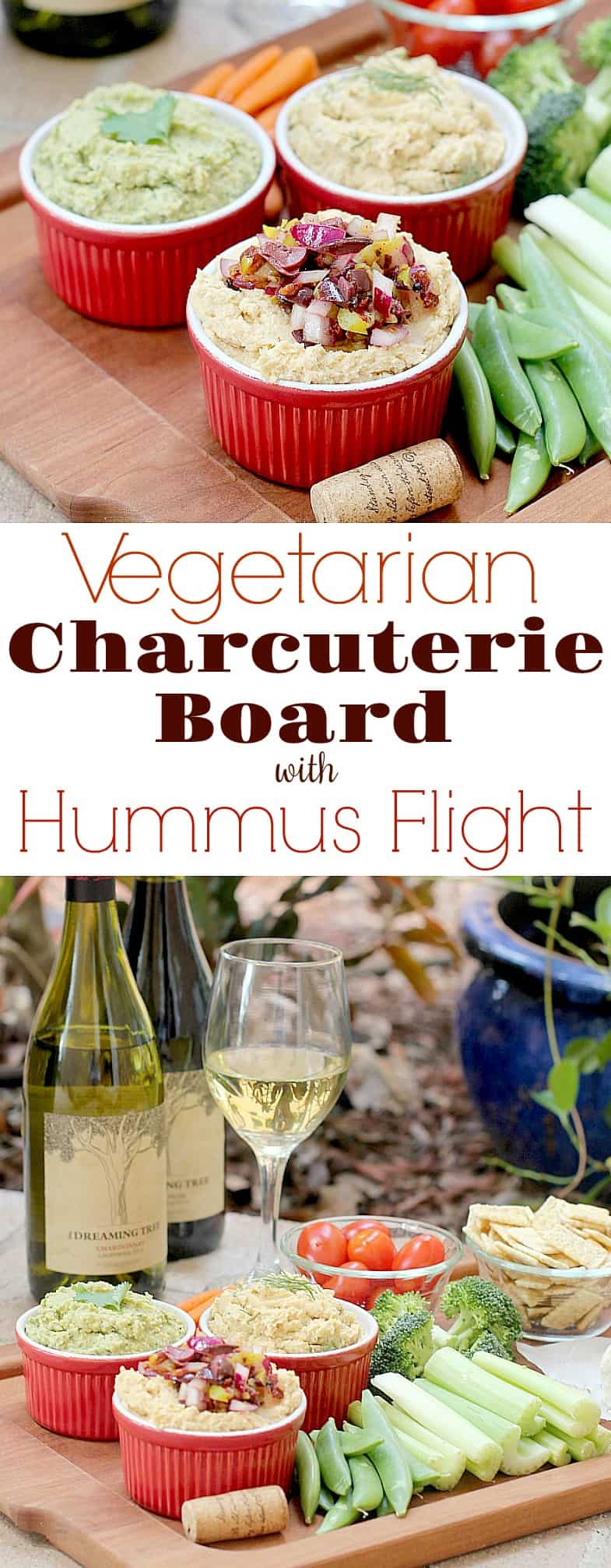 Vegetarian Charcuterie Board with Hummus Flight – Erica's Recipes