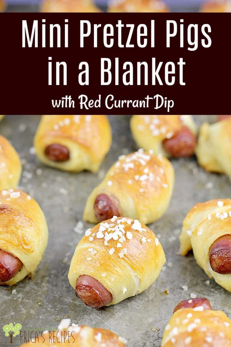 Mini Pretzel Bread Pigs in a Blanket with Red Currant Dip – Erica's Recipes
