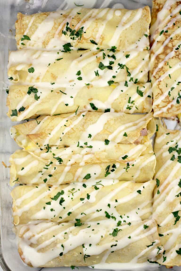 Ham and Cheese Breakfast Crepes with Béchamel – Erica's Recipes