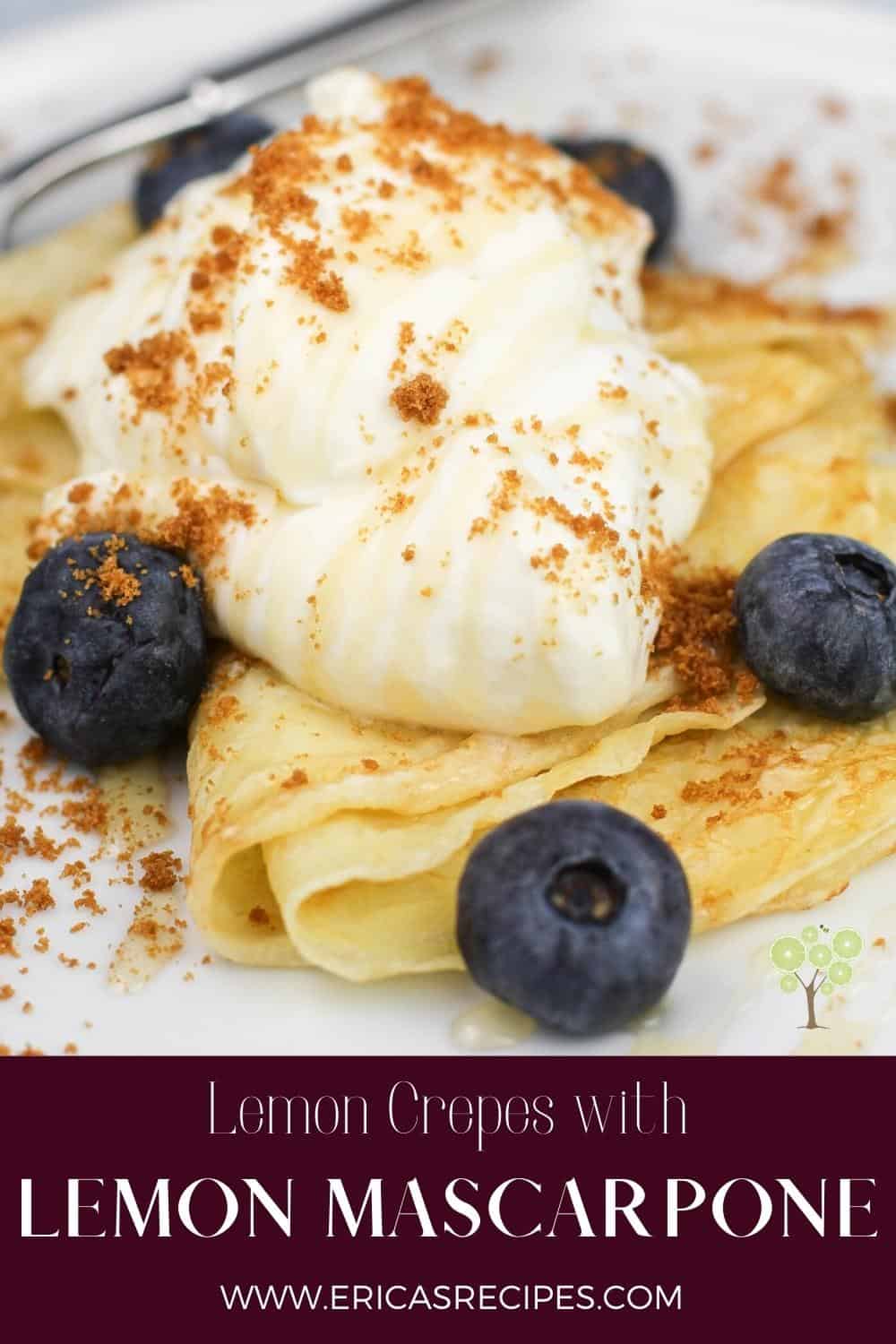 Lemon Crepes with Lemon Mascarpone – Erica's Recipes – dessert crepes